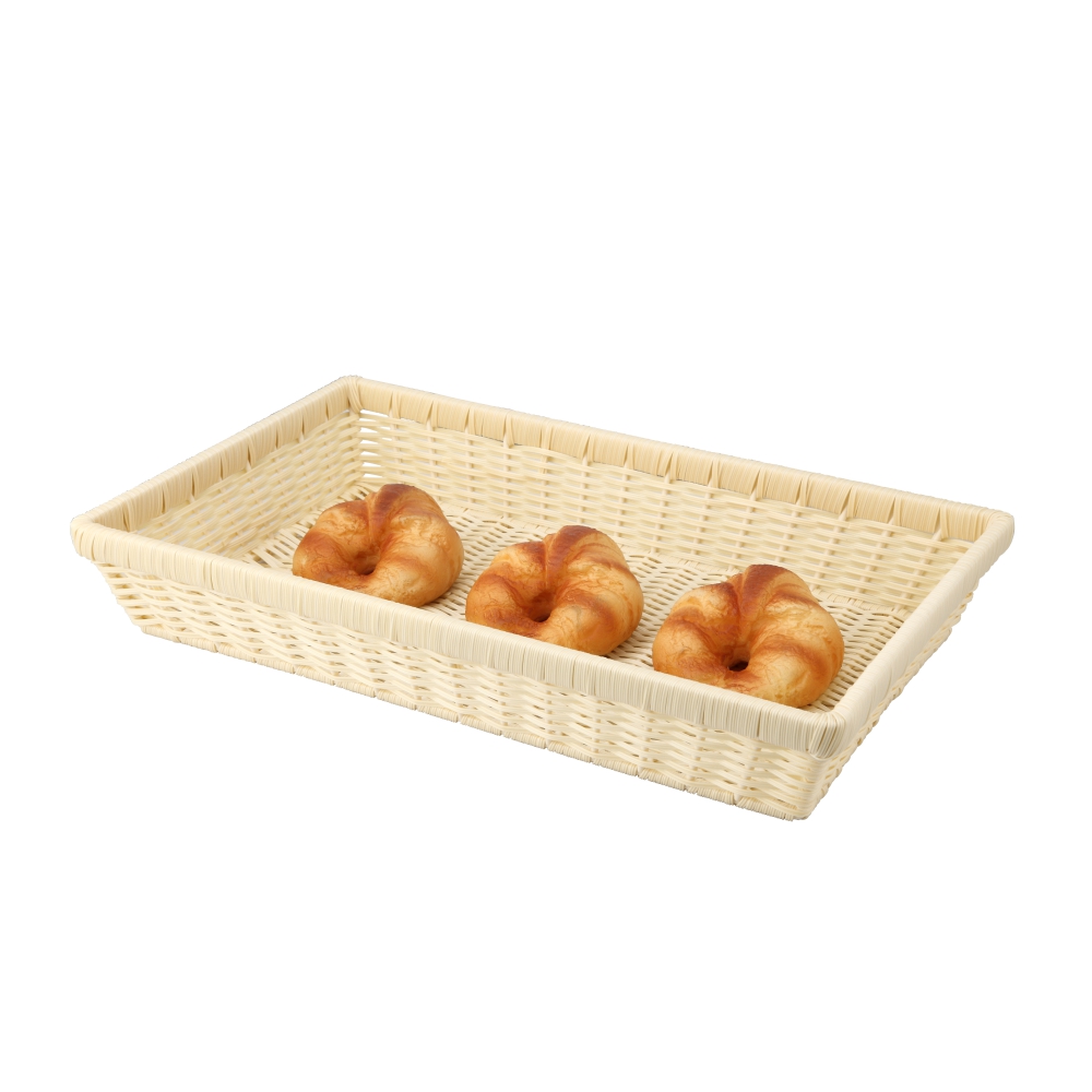 Heavy Duty Polypropylene Rattan Basket, Rectangular, 53x32.5x8.5cm ...