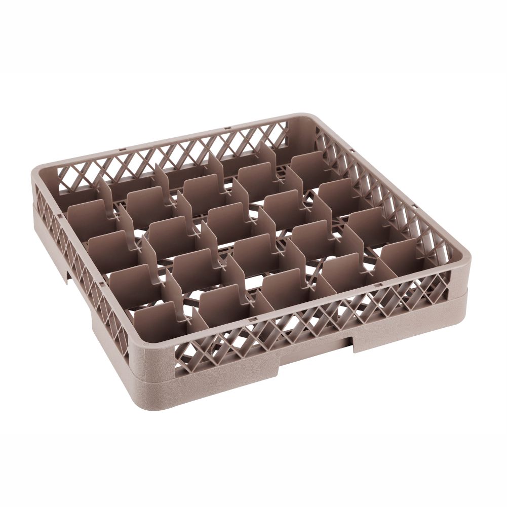 Polypropylene Glassware Rack, 25 Compartments, 50x50x10(H)cm, Brown ...