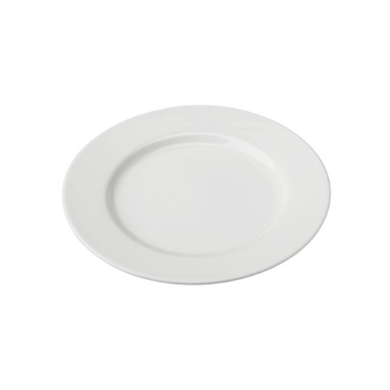 Porcelain Wide Rim Plate 26.5cm/10.5inch - Sunnex Products Ltd.