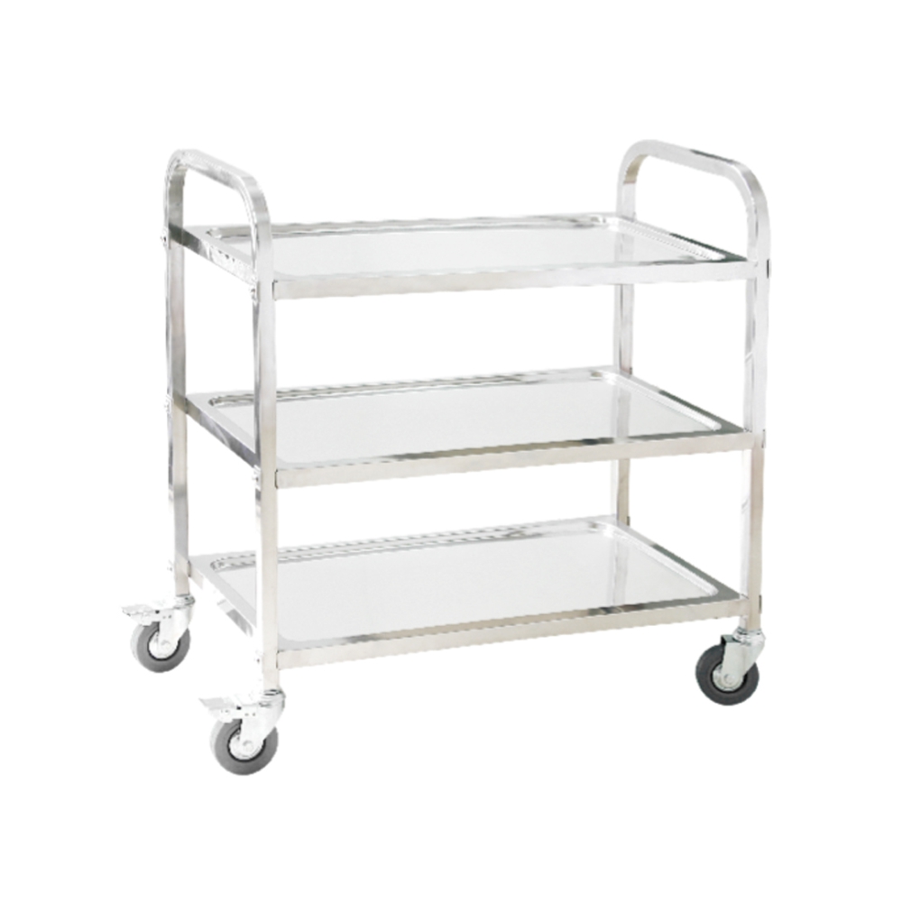 Stainless Steel Service Trolley, 3 Shelves, 76x40x84(H)cm - Sunnex ...