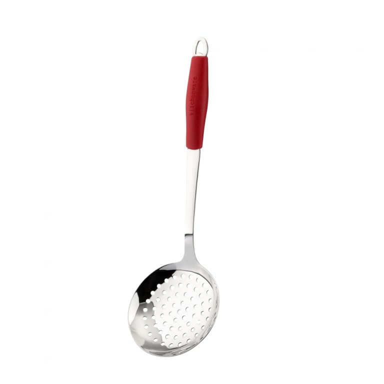 Stainless Steel Skimmer with Red Silicone Handle - Sunnex Products Ltd.