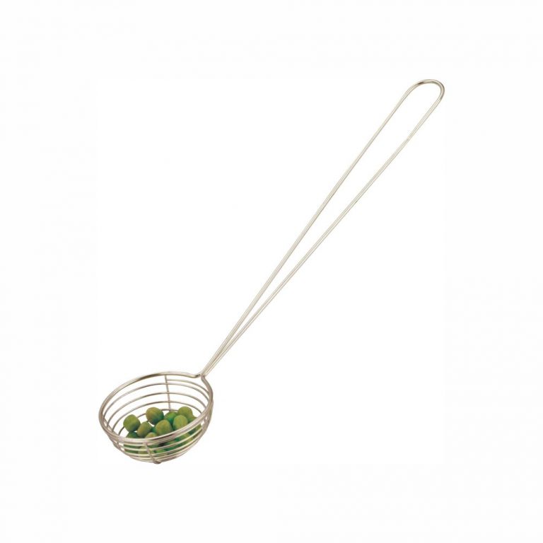 Stainless Steel Wire Pea Scoop Spoon, dia. 6.5cm x 29.5cm handle (MCWW ...