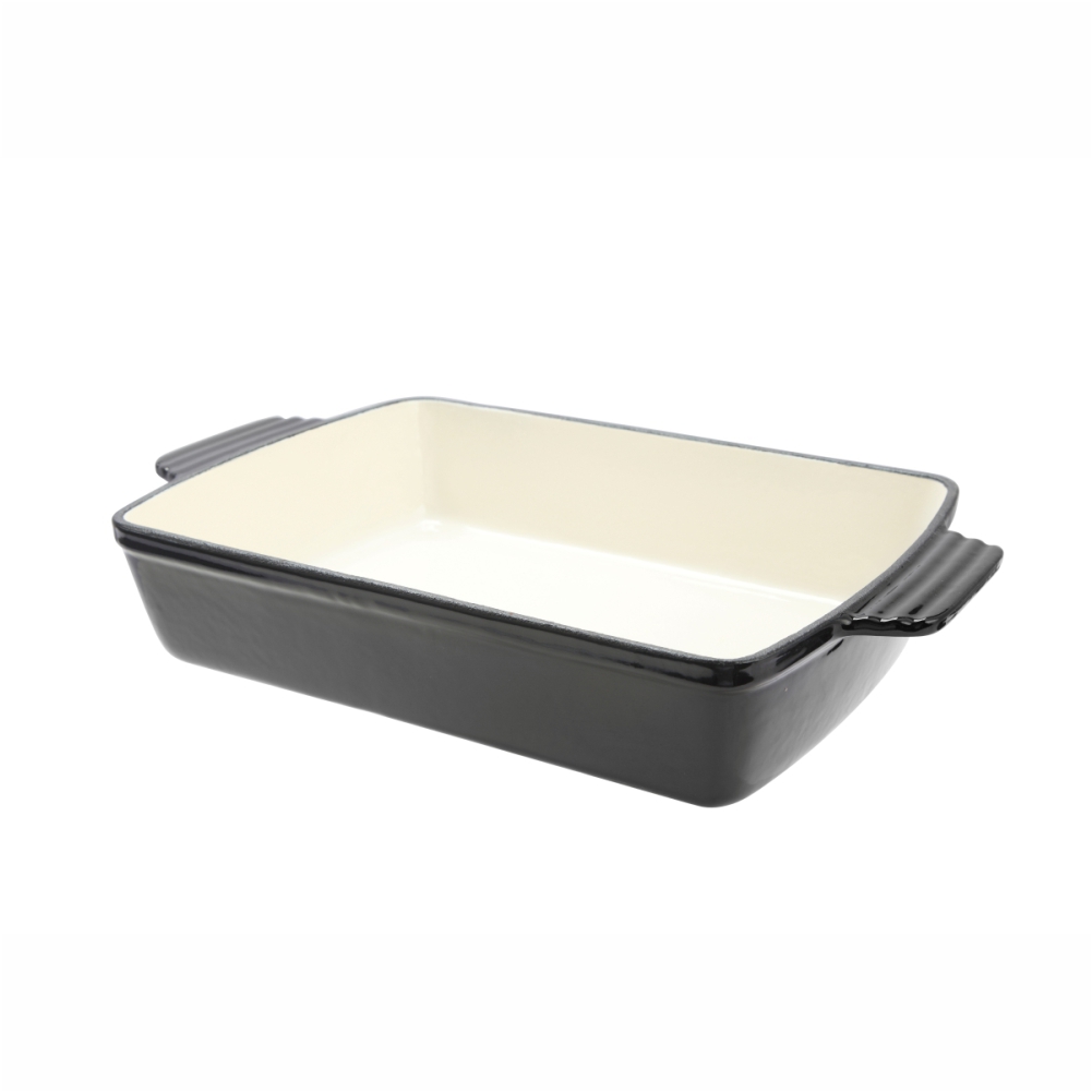 Cast Iron Rectangular Dish, 28.5x20cm (Black) - Sunnex Products Ltd.
